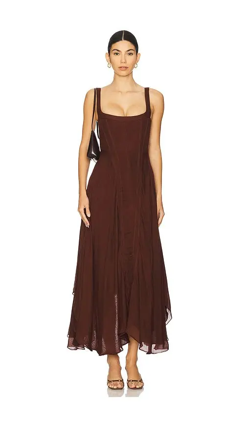 UNDERSTATED LEATHER Honey Moon Dress - Chocolate