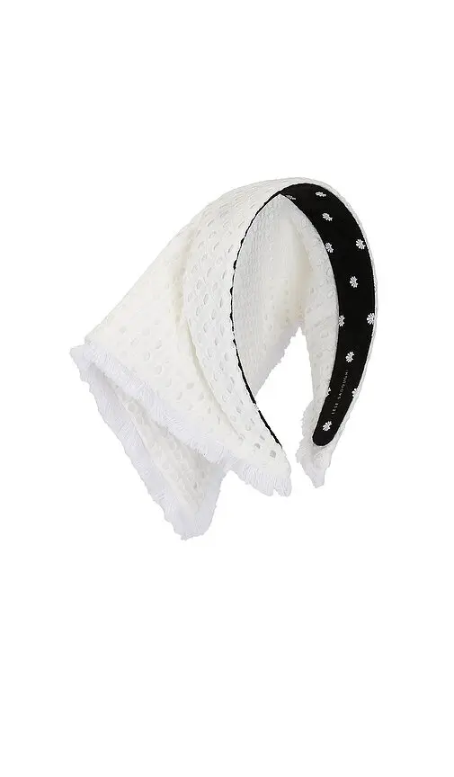 Lele Sadoughi Jackie Handkerchief Headband - Ivory Eyelet