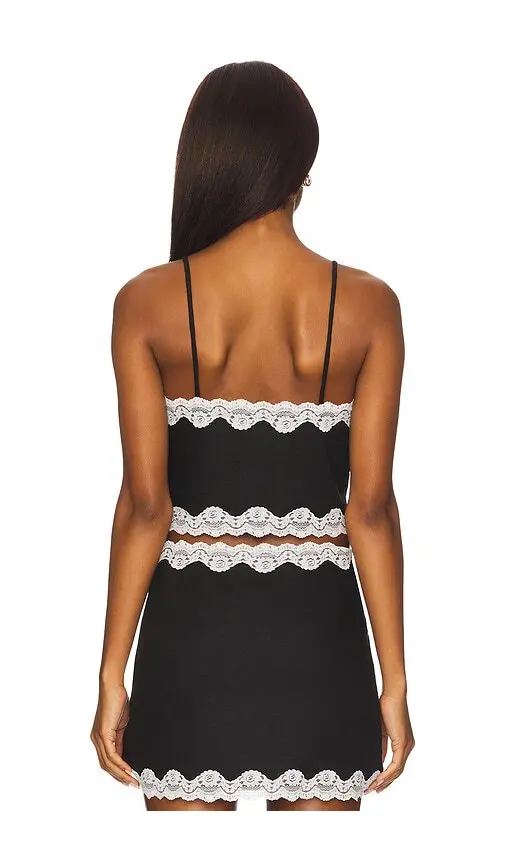 LOVERS AND FRIENDS Georgina Lace Trim Cropped Top