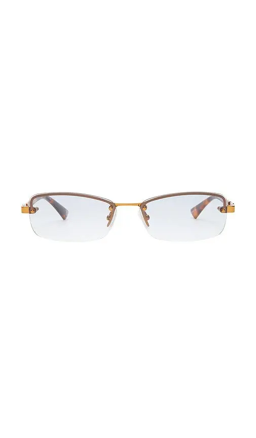 Le Specs Enigmatic Sunglasses - Antique Gold  Dark Tort  & Smoke Grad