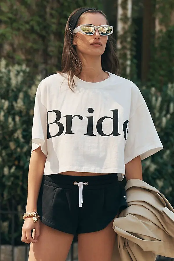 BRIDEMERCH Bride Graphic Crop T-shirt