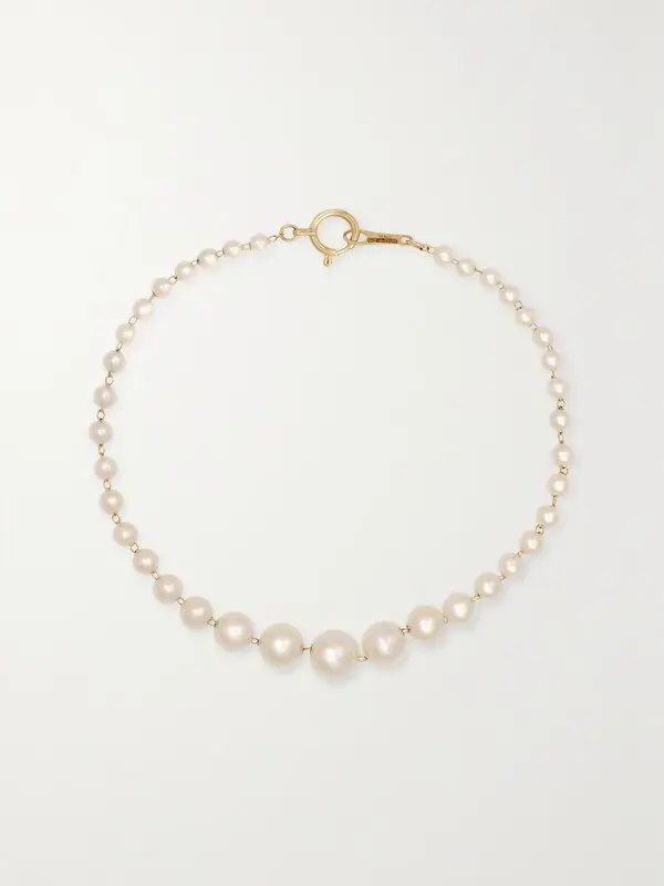 Mizuki 14-karat Pearl Bracelet - Gold