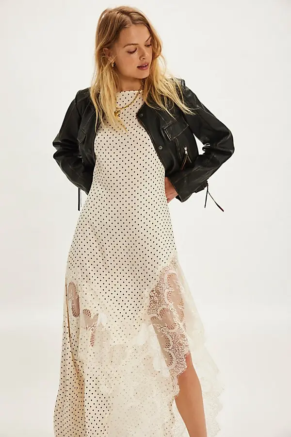 Third Form Visions Lace Frill Maxi Dress - Cream | Editorialist