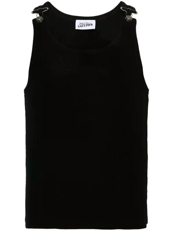 JEAN PAUL GAULTIER Ribbed-knit Cotton Tank Top