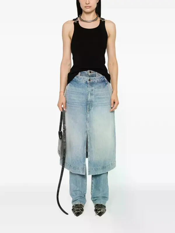 JEAN PAUL GAULTIER Ribbed-knit Cotton Tank Top
