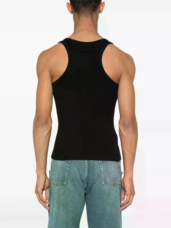 JEAN PAUL GAULTIER Ribbed-knit Cotton Tank Top