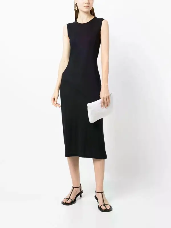 JIL SANDER Round Neck Sleeveless Maxi Dress
