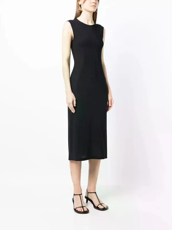JIL SANDER Round Neck Sleeveless Maxi Dress
