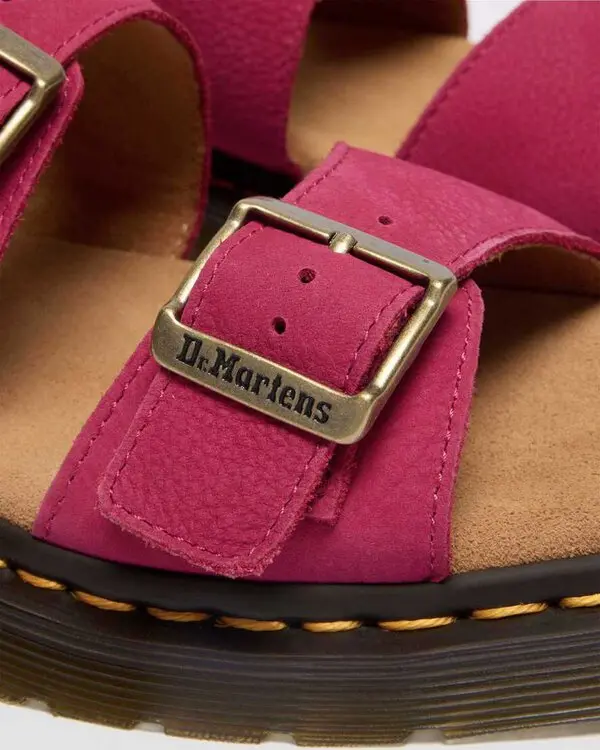 Dr. Martens Josef Nubuck Leather Slide Sandals - Pink