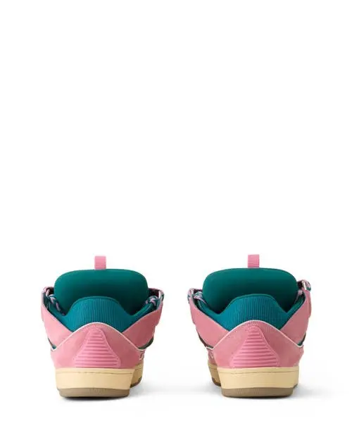LANVIN Curb Leather Sneakers - Pink