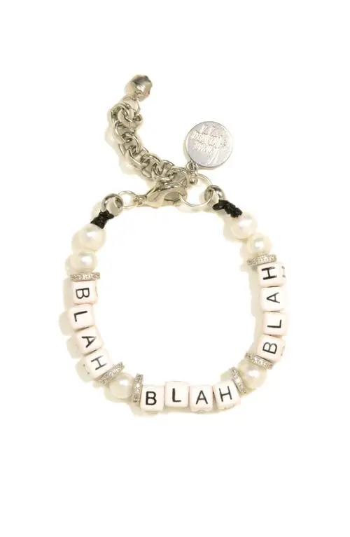 VENESSA ARIZAGA Freshwater Pearl And Ceramic Charm Bracelet - White
