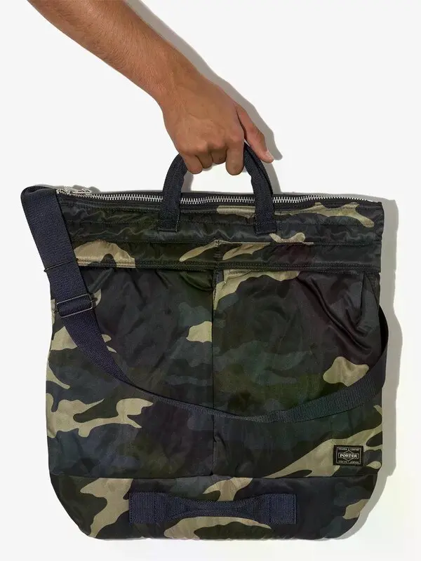 PORTER-YOSHIDA & CO Camouflage Print Helmet Tote Bag