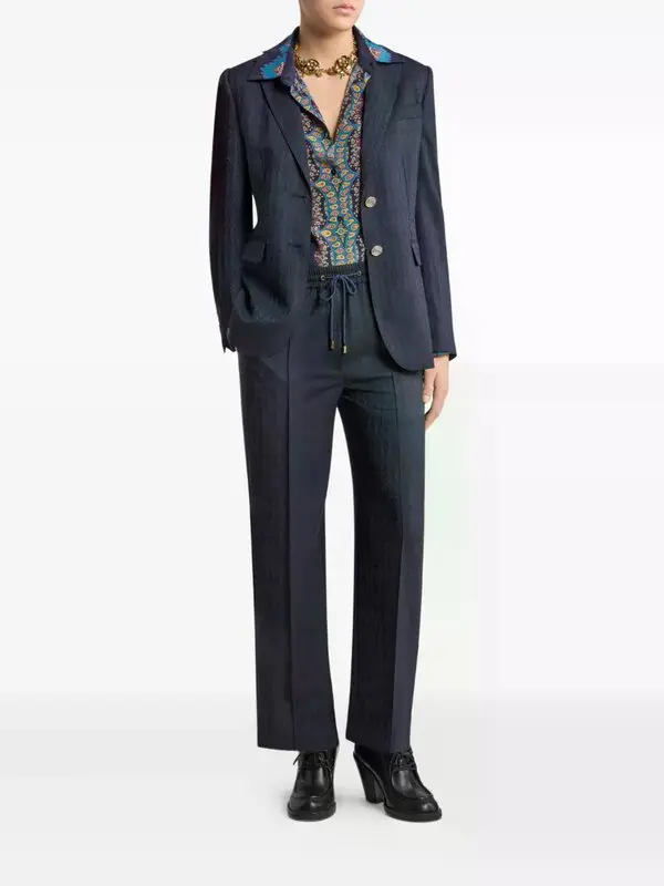 Etro Jacquard Drawstring Trousers