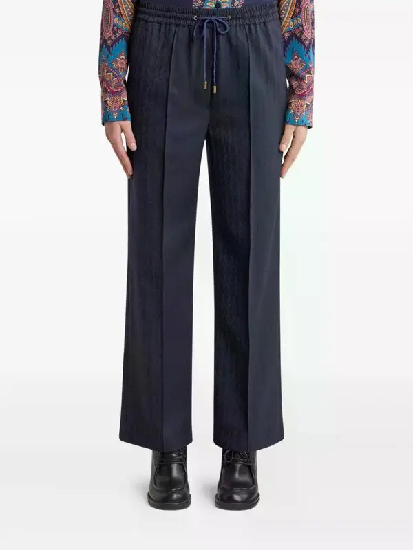 Etro Jacquard Drawstring Trousers