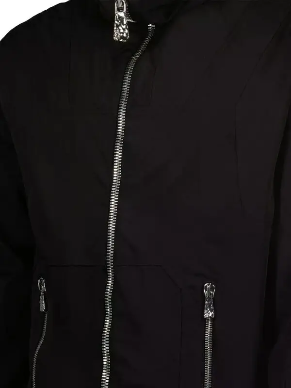 L8 STUDIO Hooded Zip-front Jacket