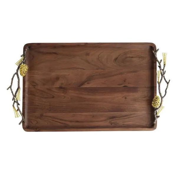 Michael Aram Pine Cone Medium Wood Tray