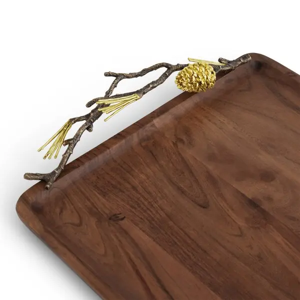Michael Aram Pine Cone Medium Wood Tray
