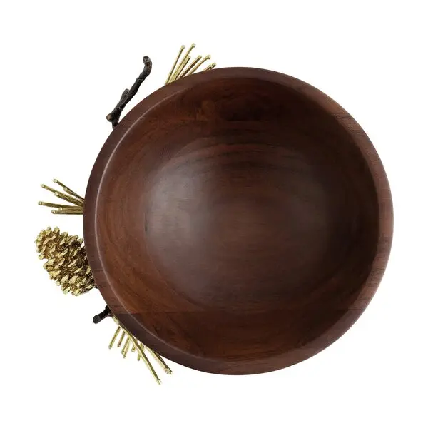 Michael Aram Pine Cone Wood Small Bowl