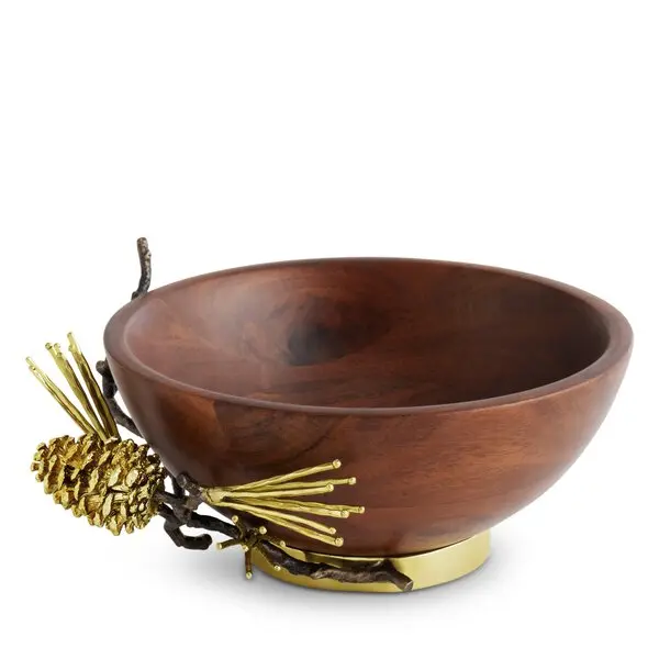 Michael Aram Pine Cone Wood Small Bowl