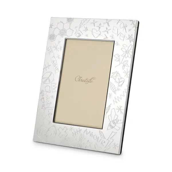 Christofle Graffiti Silverplated Frame, 4 X 6 - Silver