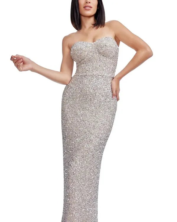 Dress The Population Vada Embellished Midi Dress - Opal