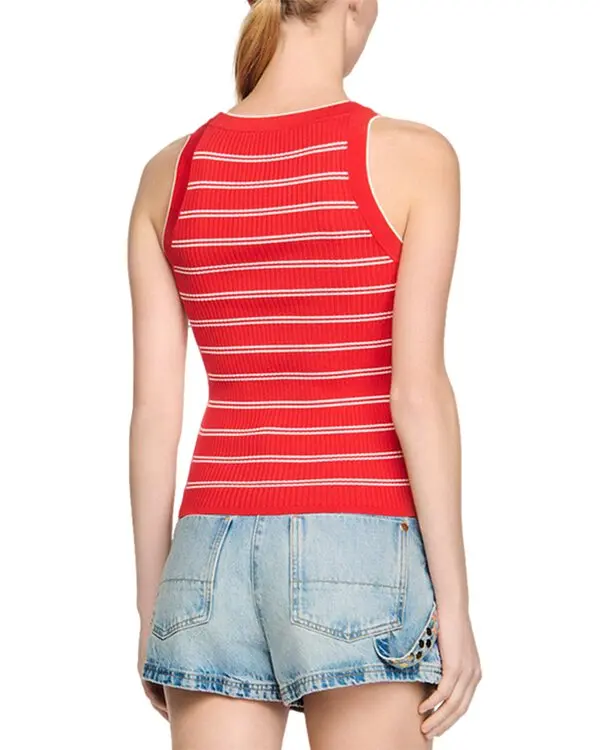 Sandro Rib Knit Vest Top