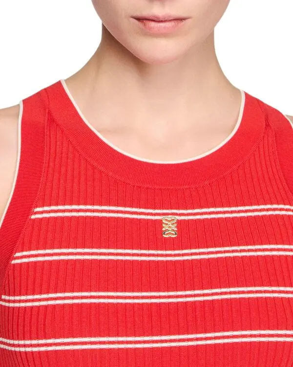 Sandro Rib Knit Vest Top