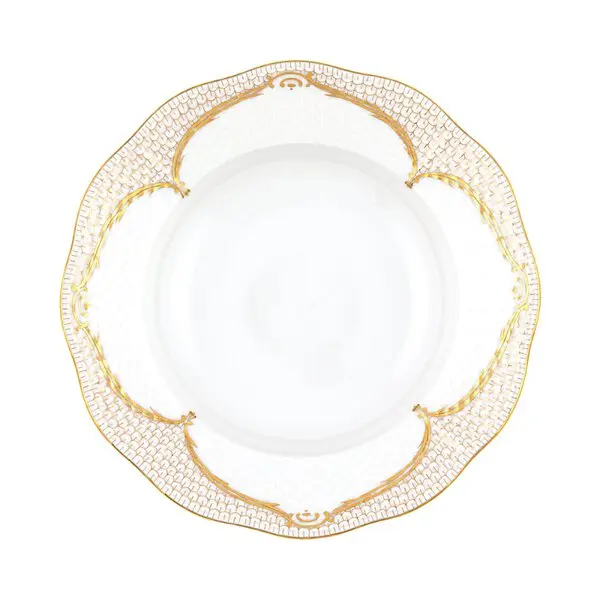 HEREND Canton Rim Soup Plate - Gold