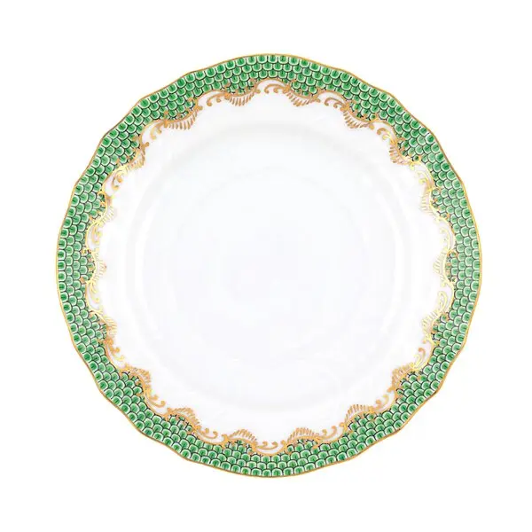 HEREND Fishscale Canton Bread And Butter Plate - Evergreen