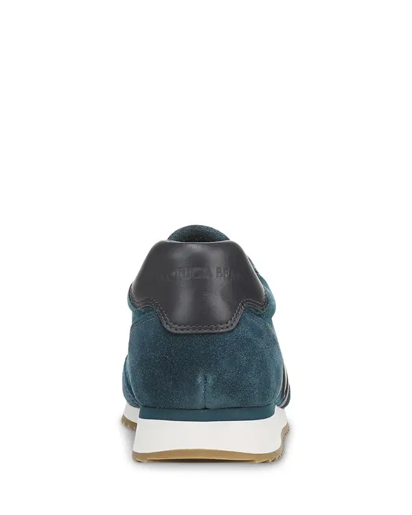 Veronica Beard Penrose Running Sneakers - Teal/espresso