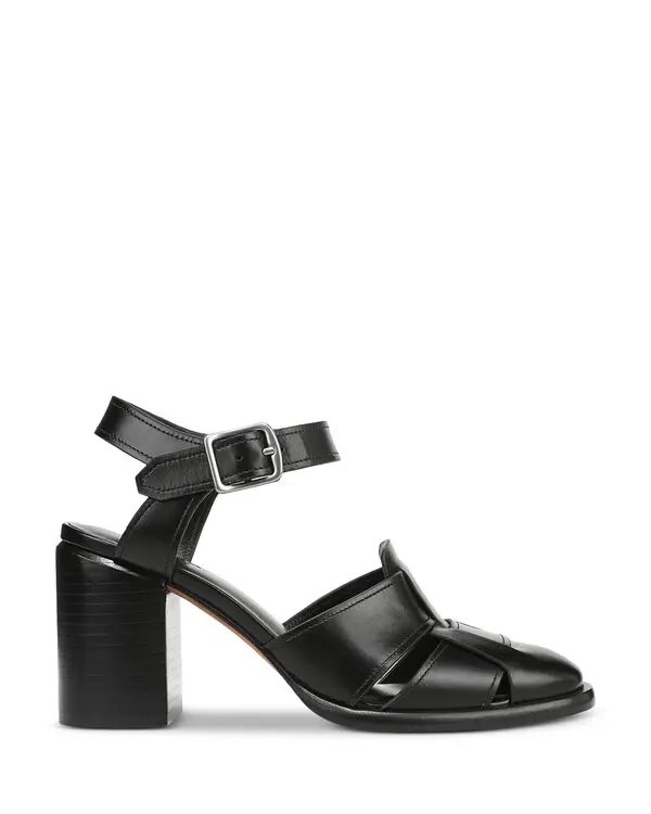 Vince Lyra Leather Sandals - Black
