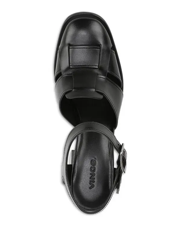 Vince Lyra Leather Sandals - Black