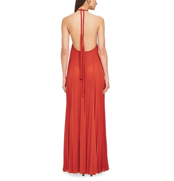Ronny Kobo Crystal Halter Neck Dress