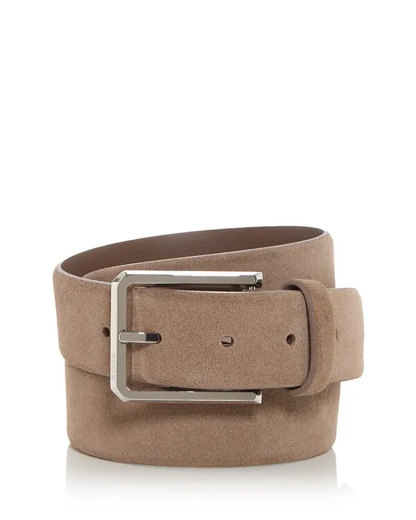 BOSS Caleb Suede Belt - Medium Beige