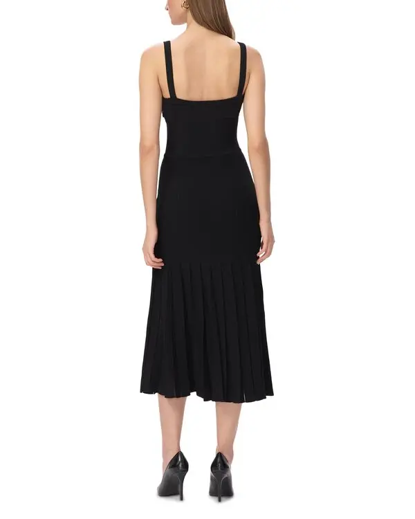 Herve Leger Rosa Fit-and-flare Midi Dress - Black