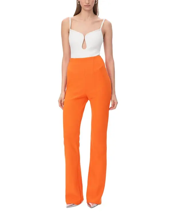 Herve Leger Priscilla Stretch Crepe Pants - Sunset