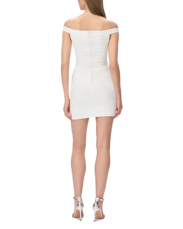 Herve Leger Rachel Bandage Mini Dress - Alabaster