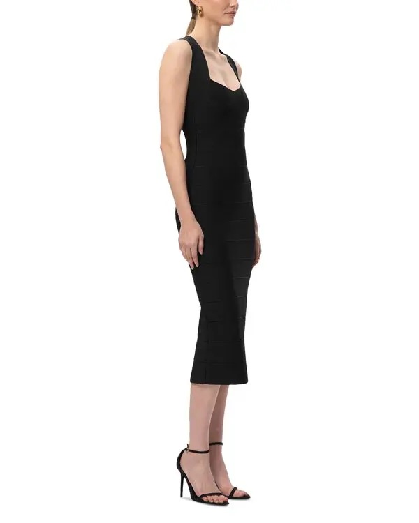 Herve Leger Halterneck Bandage Midi Dress - Black