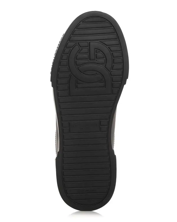Dolce & Gabbana Calfskin Leather Lace Up Sneakers - Black