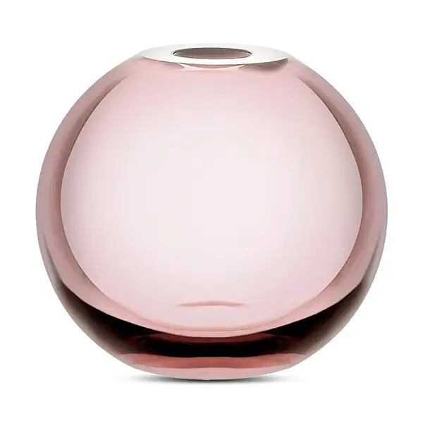 NUDE GLASS Small Mars Vase, Steel Apricot - Pink