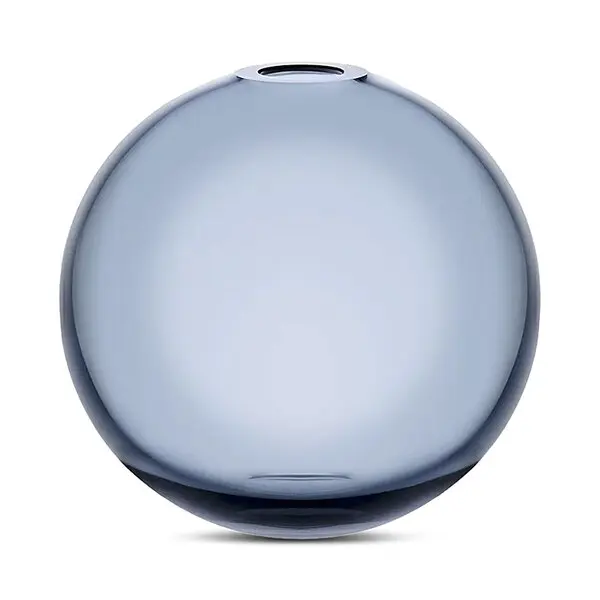 NUDE GLASS Small Mars Vase, Steel - Blue