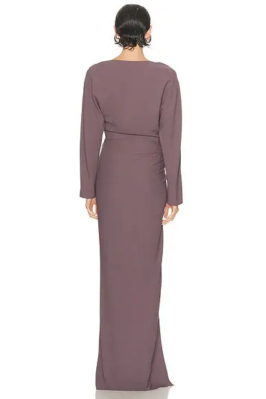 Lapointe Stretch Drape Off The Shoulder Dress
