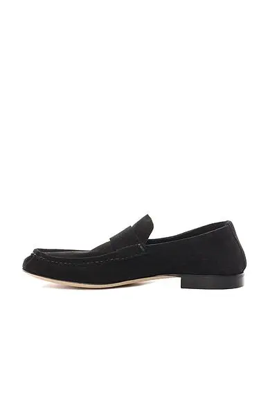 THE ROW Soft Moccasin Loafers - Black