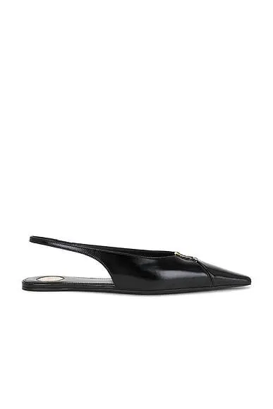 Saint Laurent Babylone Slingback Flat - Nero