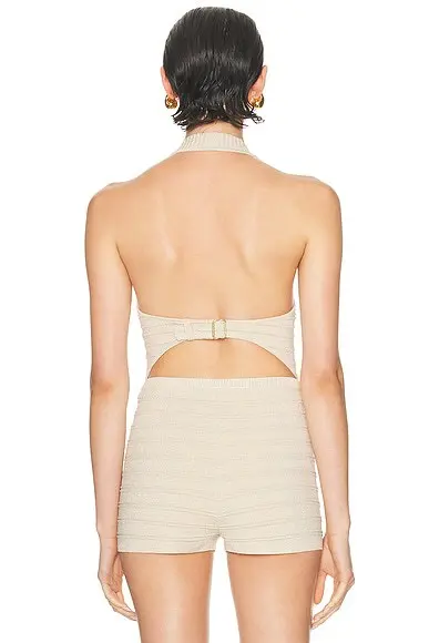 Retrofete Tinsley Vest Top - Metallic Cream