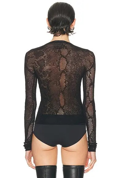 Attico Python Lace Top