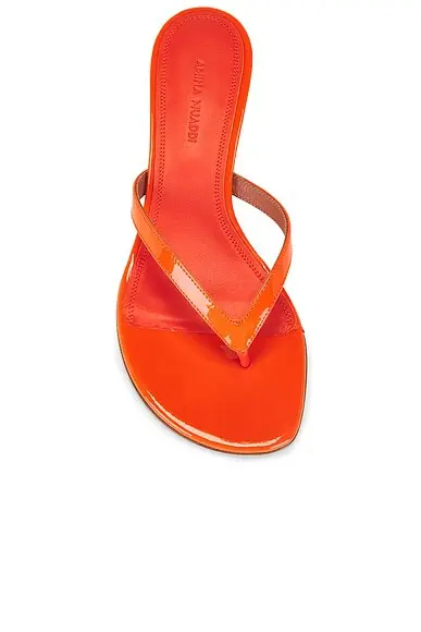 Amina Muaddi Juliette 45 Thong Sandal - Orange