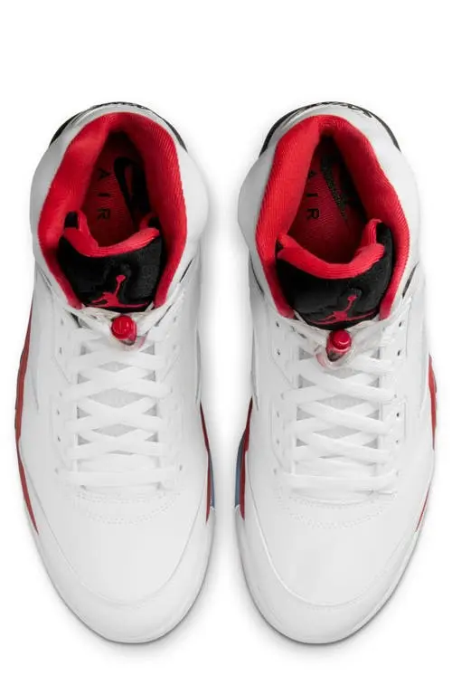JORDAN Air 5 Retro Og Sneaker - White/fire Red/black