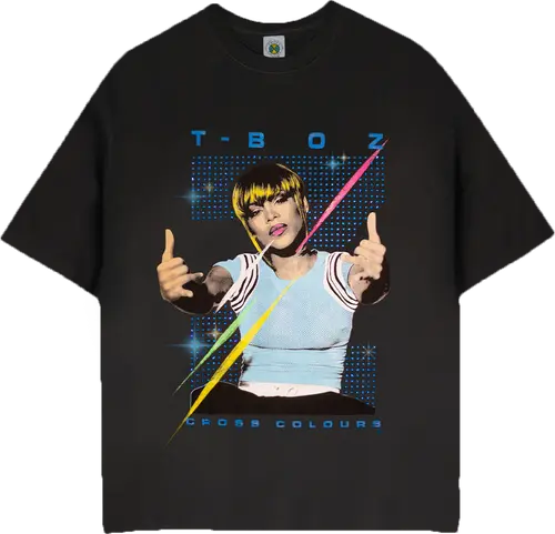 CROSS COLOURS T-boz Bling T-shirt - Vintage Black