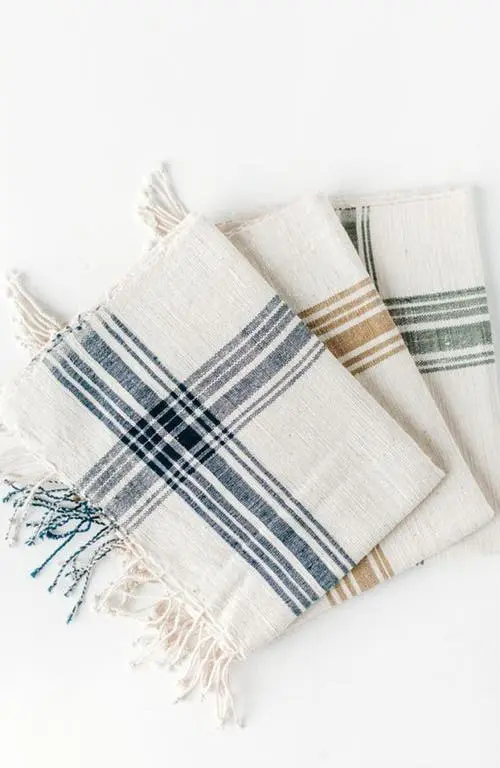 CREATIVE WOMEN Cabin Hatch Cotton Hand Towel - Gray